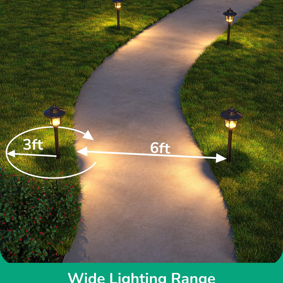 Edishine Low Voltage Pathway Lights 12v 3w Led 120lm 3000k Oil Rub