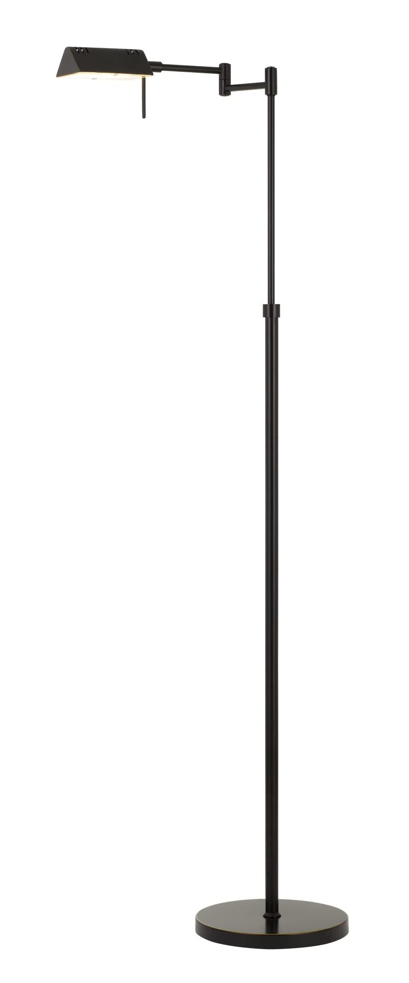 Cal Clemson Metal LED Floor Lamp, 10W, 780 Lumen, Adjustable Swing Arm ...