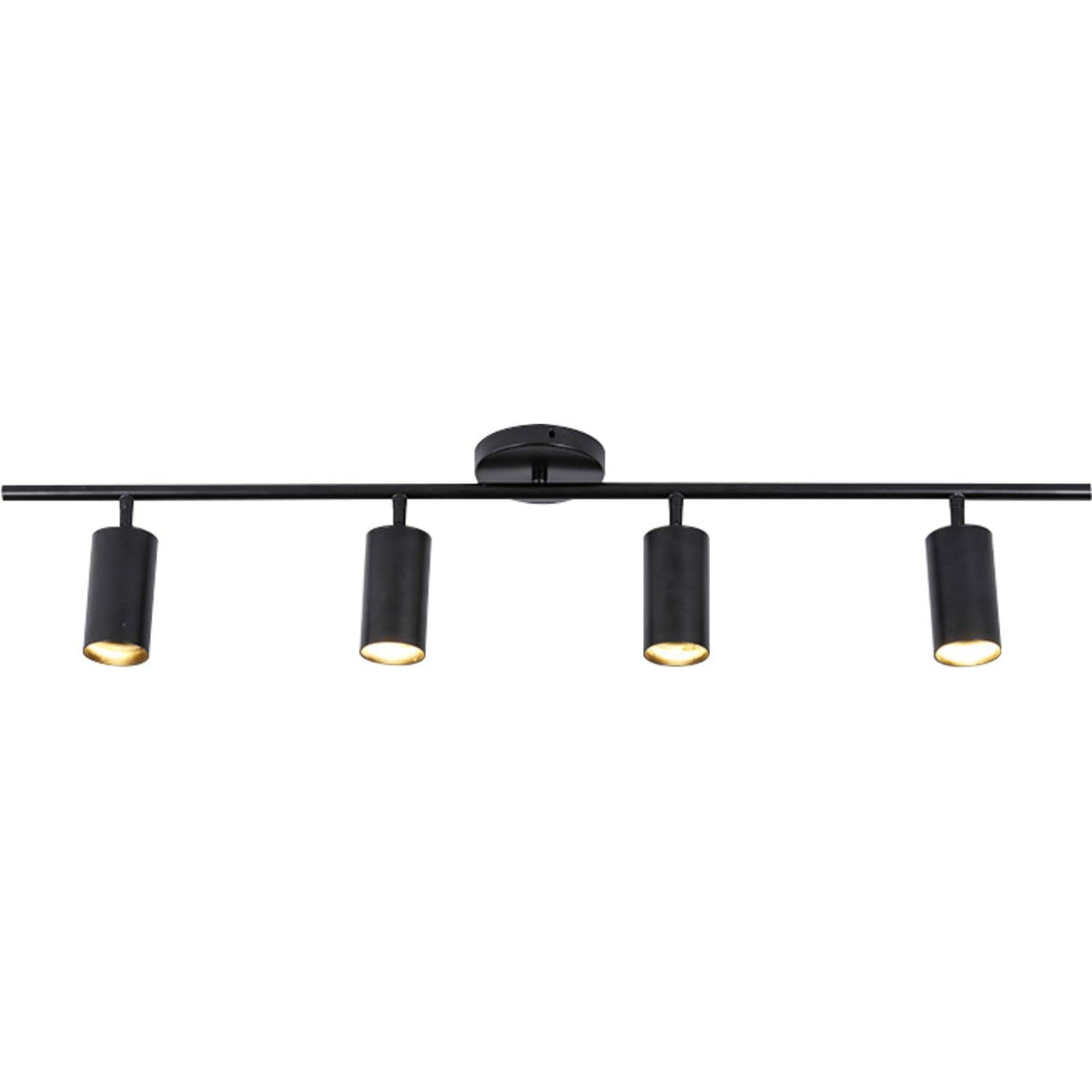 KCO Lighting 4-Light Black Track Lighting Fixtures Ceiling Flexible Mid ...