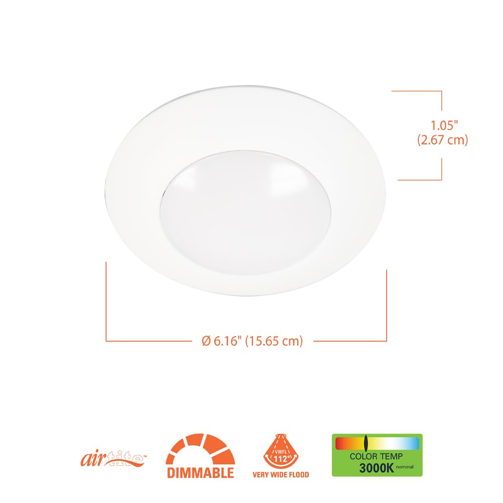 HALO HLCE 4 inch Integrated LED Recessed Disk Light, 3000K, 700 Lumens ...