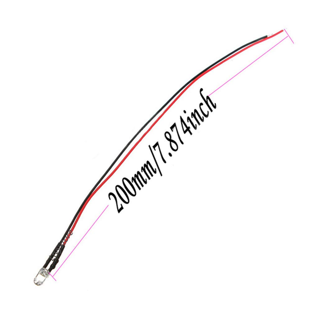 Ltvystore 30Pcs 5MM Red LED Pre Wired Lamp with Metal Clips & 9V Batte ...