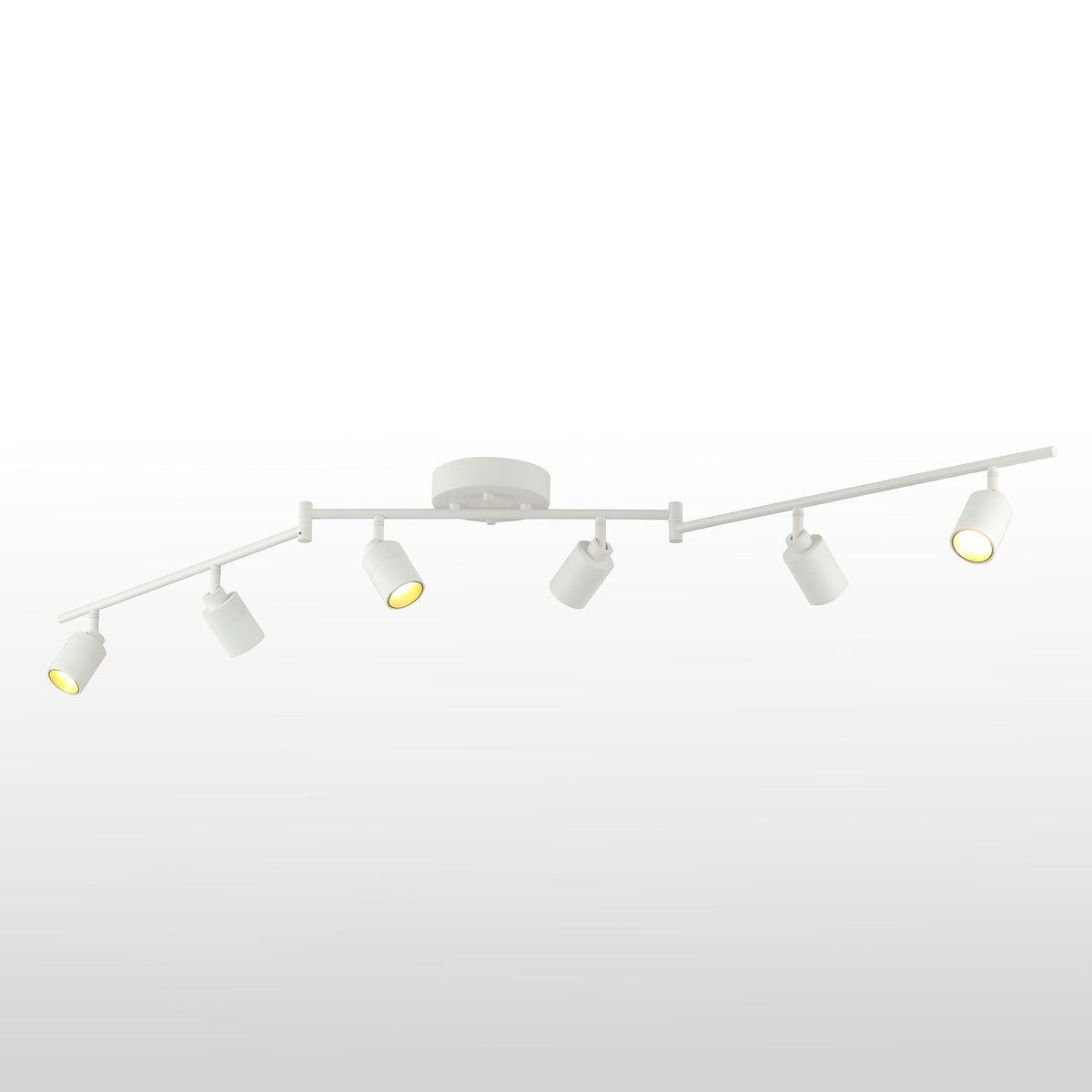 VidaLite Shura - 6-Light White Integrated LED Swivel Track Light w ...