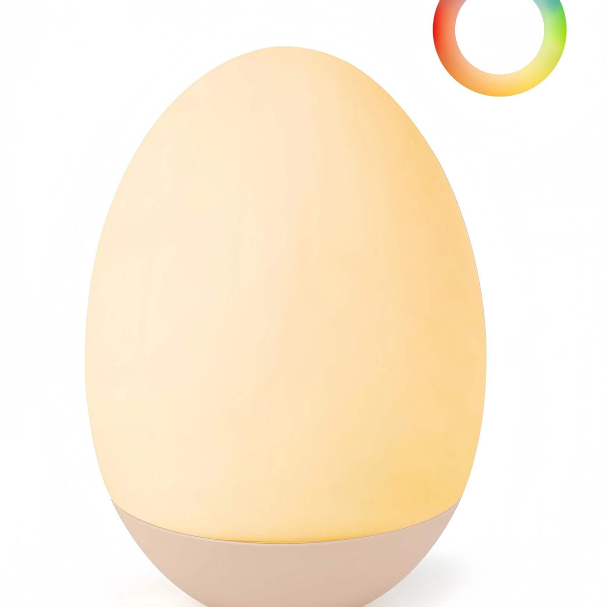 NAWIQI Egg Baby Night Light - Portable Touch Lamp, 7 RGB Colors, Stepl ...