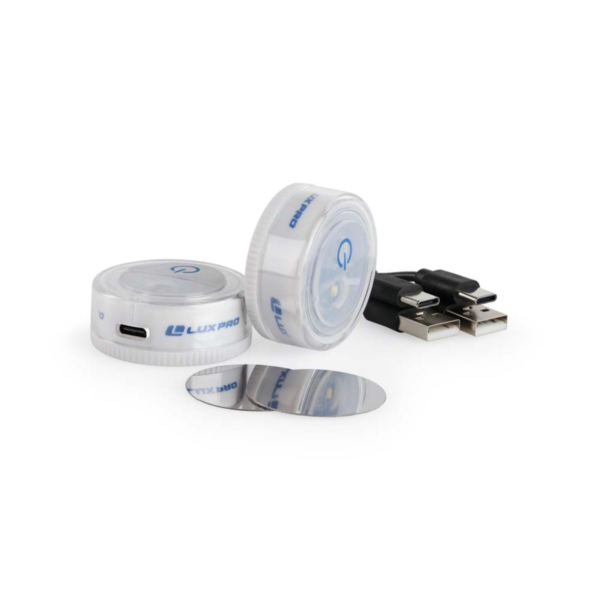 LUXPRO Waterproof Micro LED Puck Lights - Rechargeable, Adhesive, 2 Pa ...