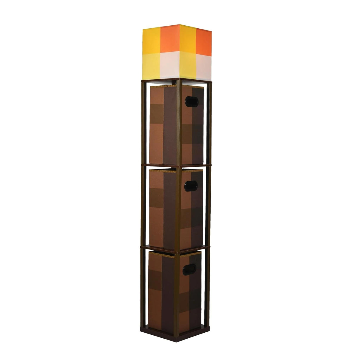 Minecraft Brownstone Torch Floor Lamp & Storage Unit - Fun LED Decor ...