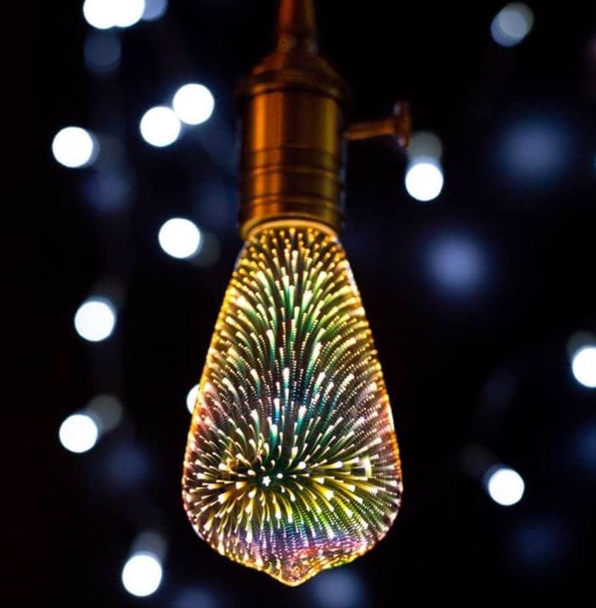 Feit Electric ST19 LED Light Bulb, 3D , Multicolor, Pack of 2, Plastic ...
