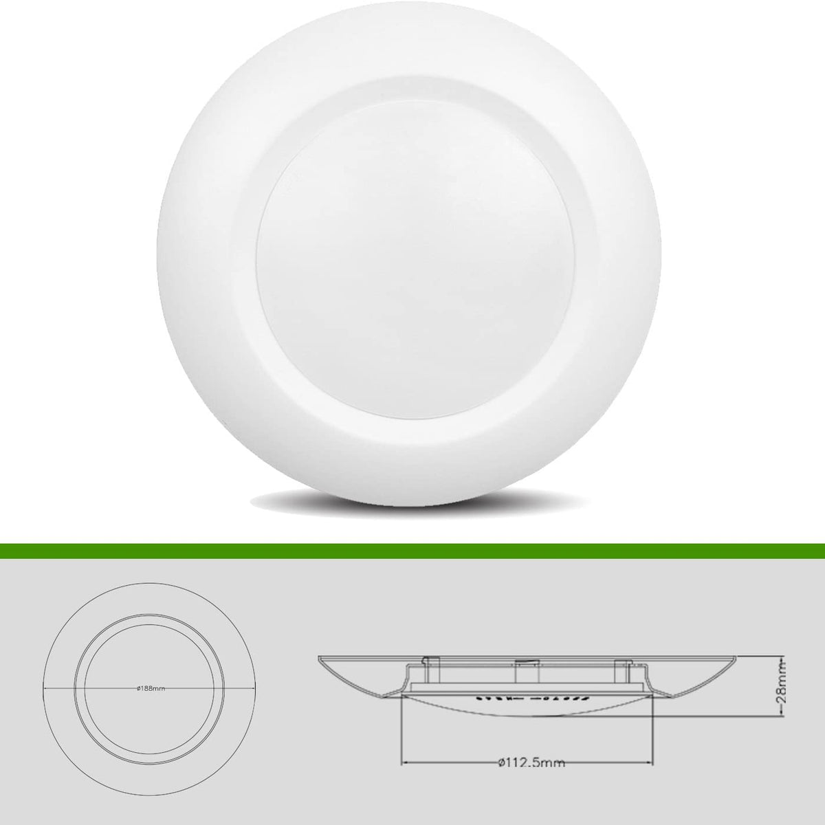 Jullison 40 Packs 6 Inch Led Low Profile Recessed & Surface Mount Disk ...