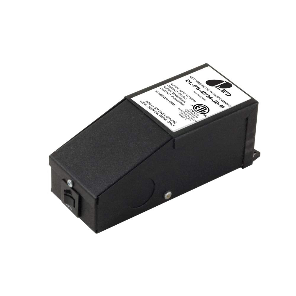 Jesco Lighting 24V 40W DC Dimmable Magnetic Power Supply Junction Box ...