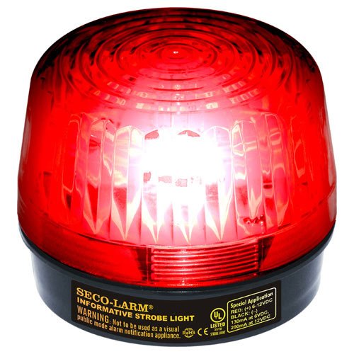 Seco-Larm LED Strobe Light with Programmable Siren, Red, Model SL-1301 ...