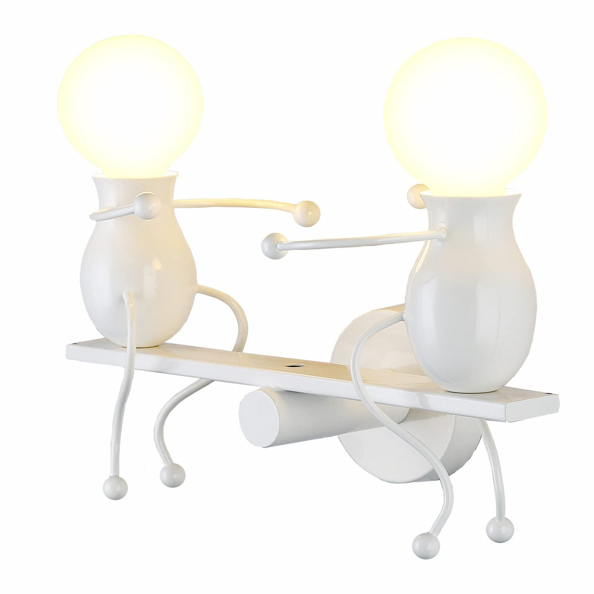 SOUTHPO LED Metal Wall Light Fixture - Seesaw Double Wall Lamp, White ...