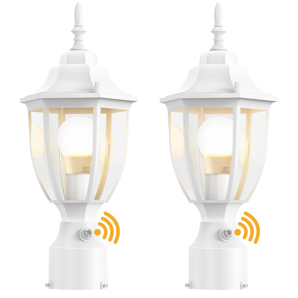 Lamomo Outdoor Post Lights 2 Packs Dusk To Dawn Lamp Post Light Fixtur ...