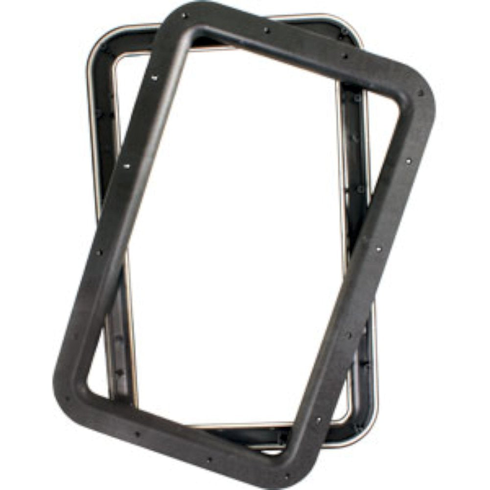 JR Products 11021 Deluxe RV Entry Door Window Frame Set - Black ...