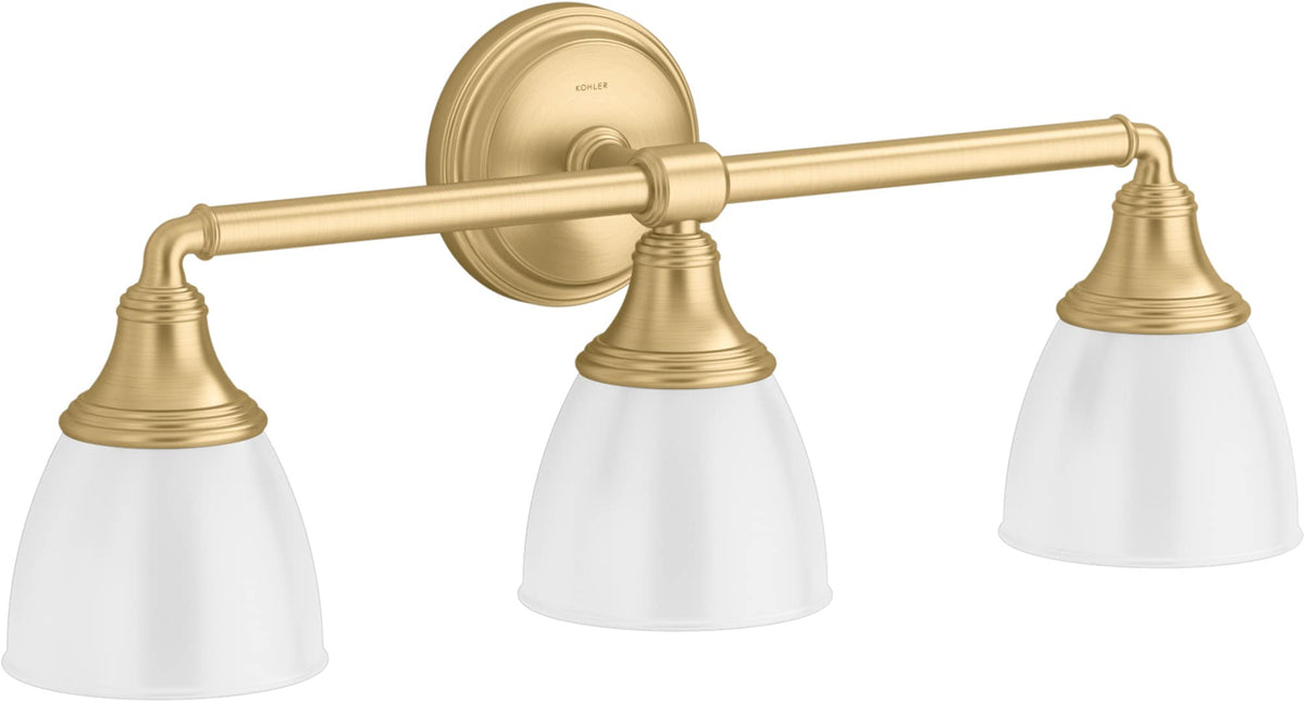 Kohler Devonshire Wall Sconce Lighting Fixture, 3 Light, Brushed Moder ...