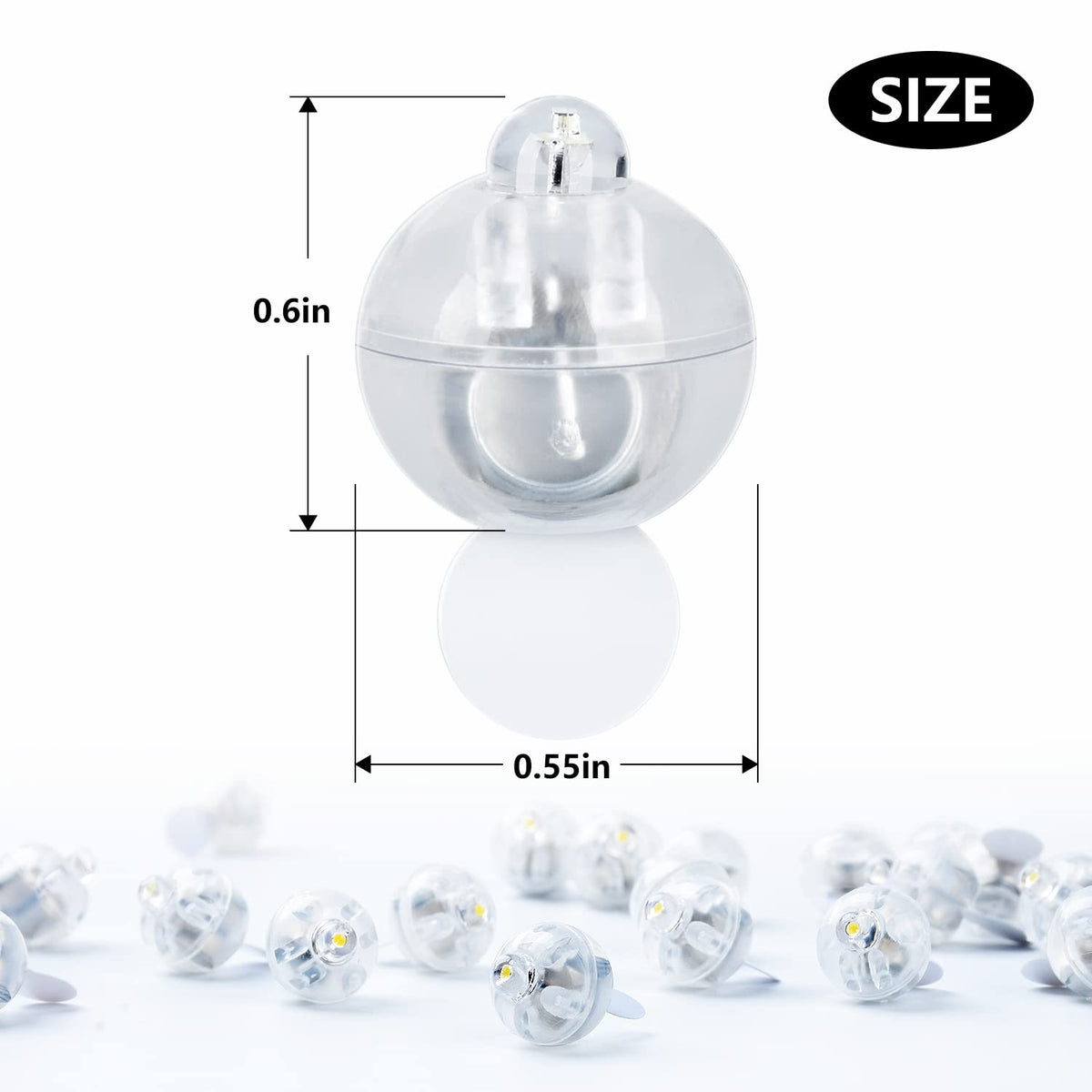 Xthuge Mini Round LED Balloon Lights, 100 Pcs, Plastic, Blue, Model XT ...