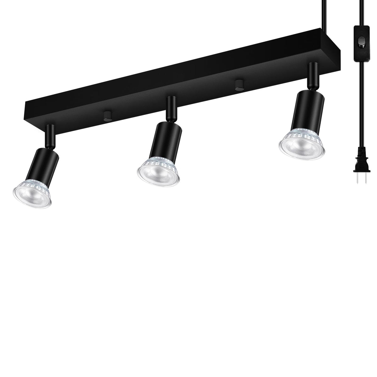 Plug-in Track Lighting, LED Track Lighting Fixtures Ceiling Kit, 16 Bl ...