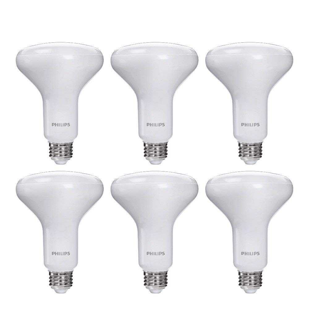 Philips LED BR30 Dimmable Bulbs, Warm Glow Effect, 6-Pack, 2700-2200K ...