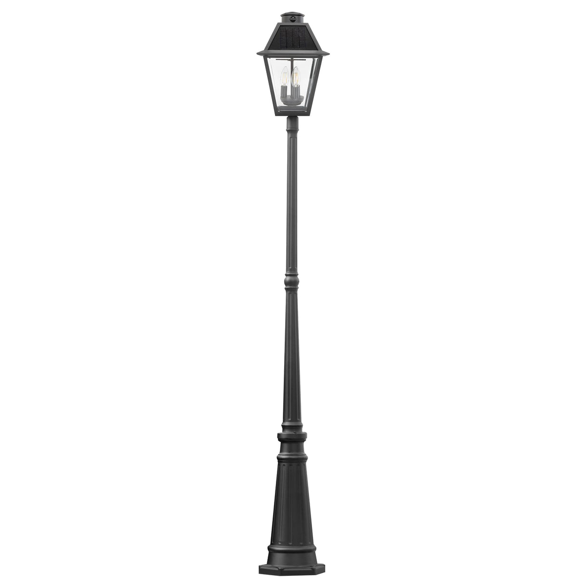 LUTEC Outdoor Solar Lamp Post Light with Motion Sensor, Waterproof, Vi ...