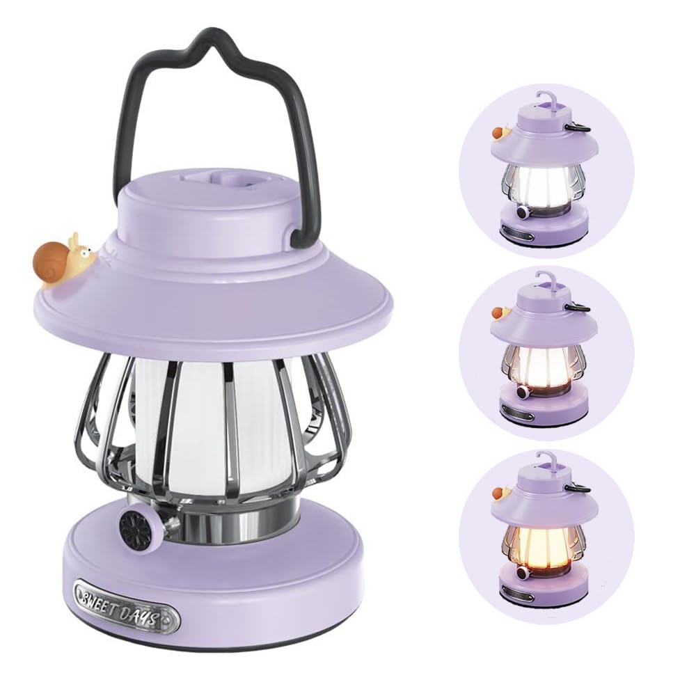 GDSZBYSM Camping Lantern for Kids, Soft Light, Rechargeable, Portable ...