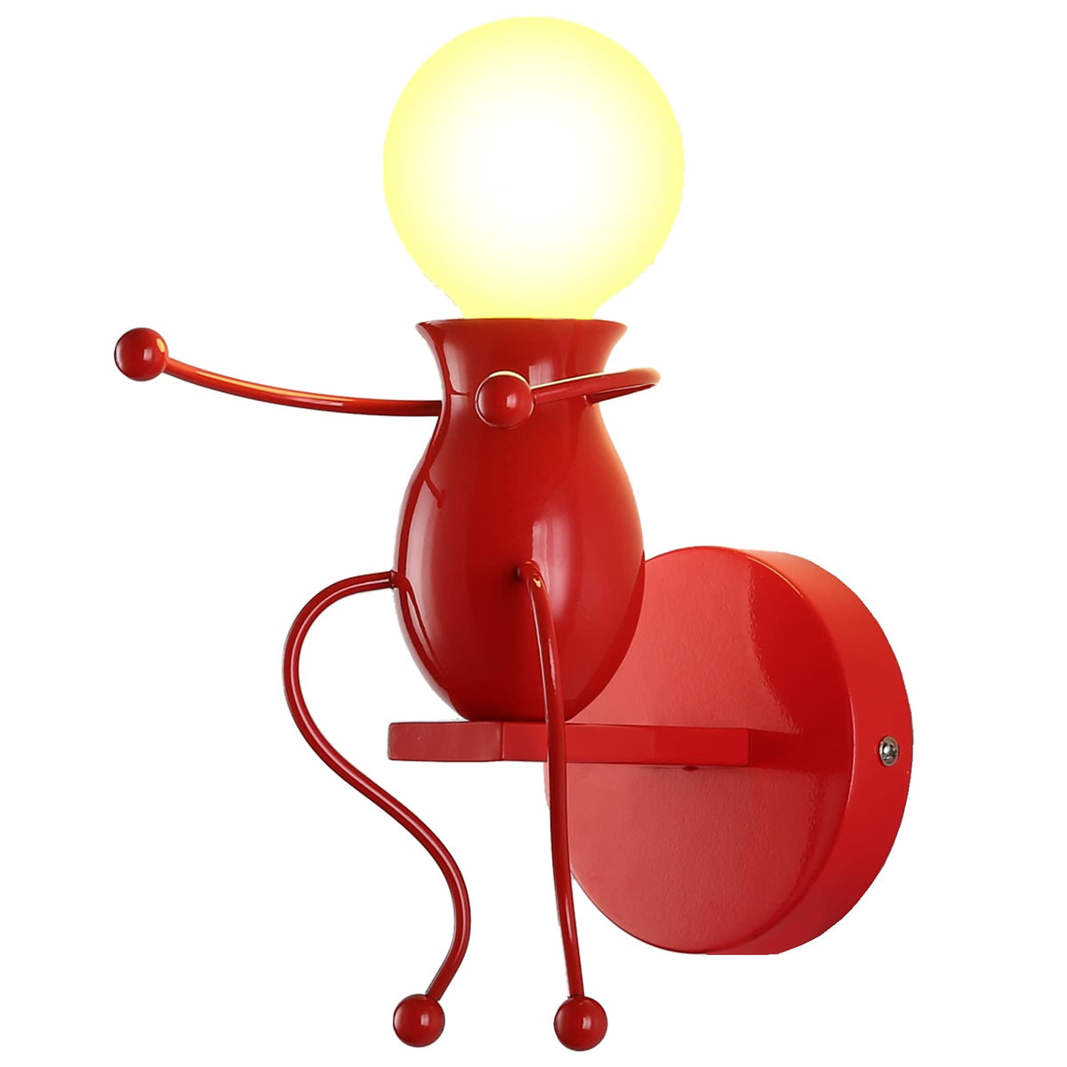 SOUTHPO LED Wall Light Fixture, Metal Iron, Red, Seesaw Single Size, M ...