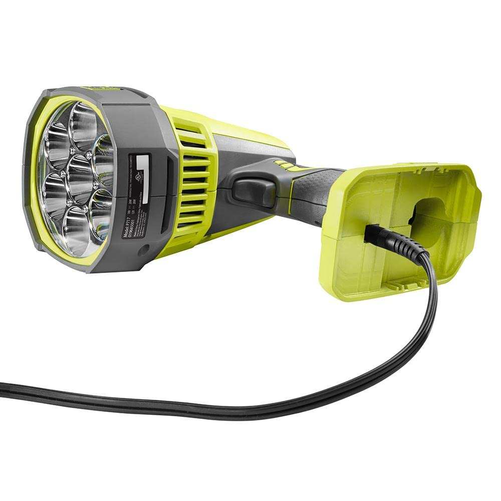 RYOBI P717 One+ 18V LED Cordless Spotlight, 2500 Lumens, Black, Plasti ...