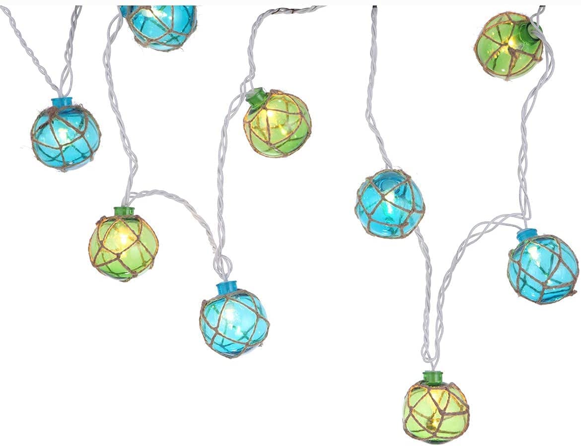 NIOSTA Ocean Beach Themed String Lights,10 Nautical Fishing Float Ball ...
