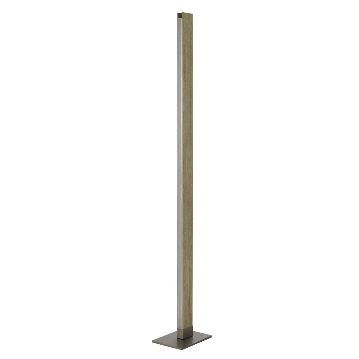 Benzara 61 Inch Wood Floor Lamp, Dimming LED Column, Brown, Model BM27 ...