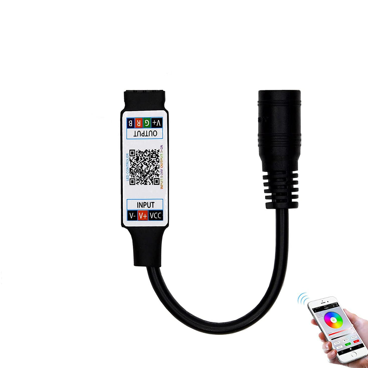 TOPXCDZ Mini RGB Bluetooth Controller DC 5V 12V 24V Music BT Smart APP ...