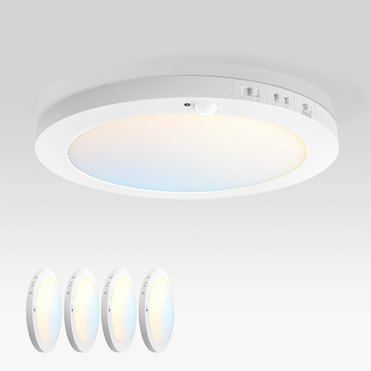 ASD LED 12 Round Flush Mount Ceiling Light Fixture, Low Profile Surfac ...