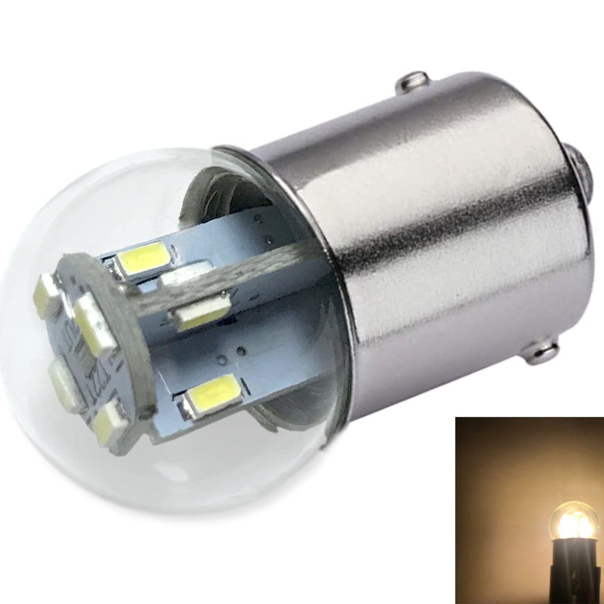 Aero-Lites Miniature LED Bulb Replacement | 12/28 Volt AC/DC | BA15S B ...