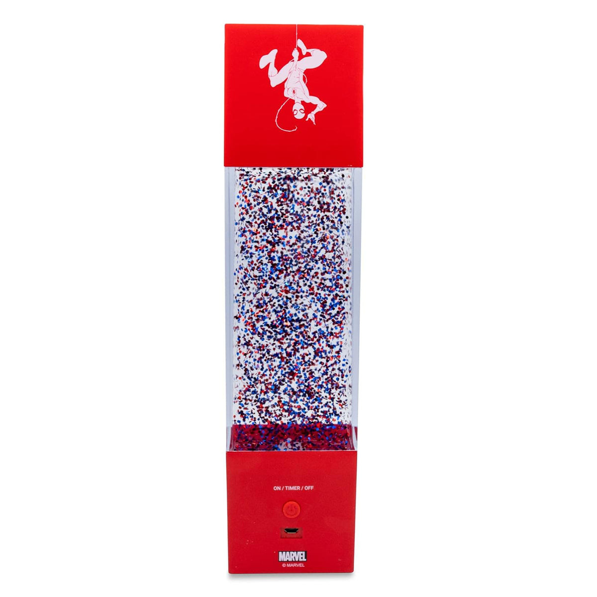 Ukonic Marvel Spider-Man USB Glitter Motion Lamp - 12 Inch LED Nightst ...