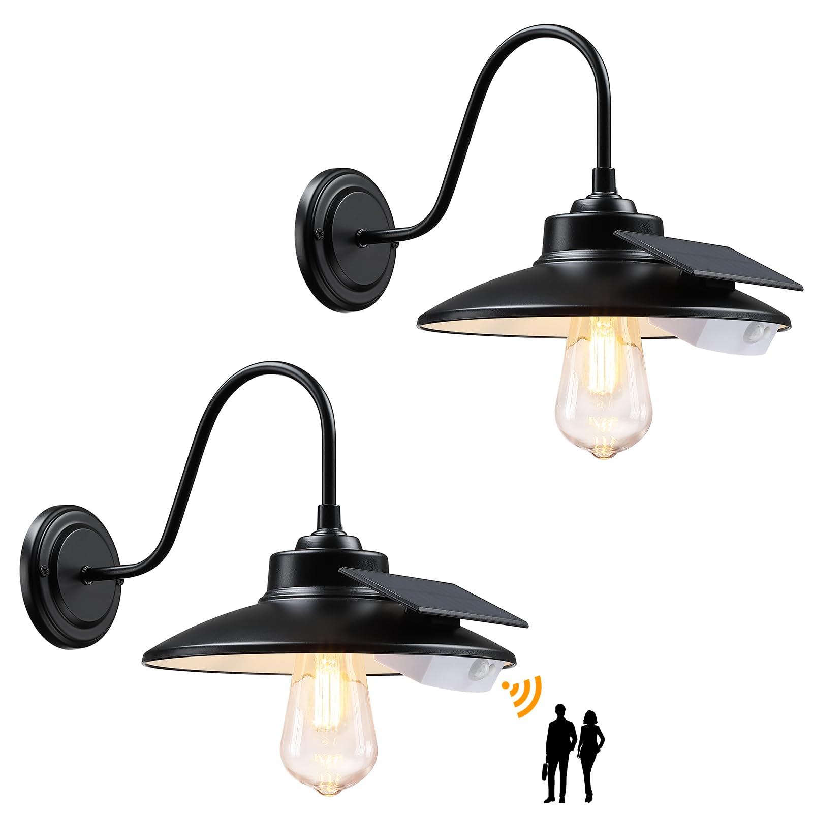 CRIRY Solar Barn Light, 3 Lighting Modes, Motion Sensor, IP65 Waterpro ...