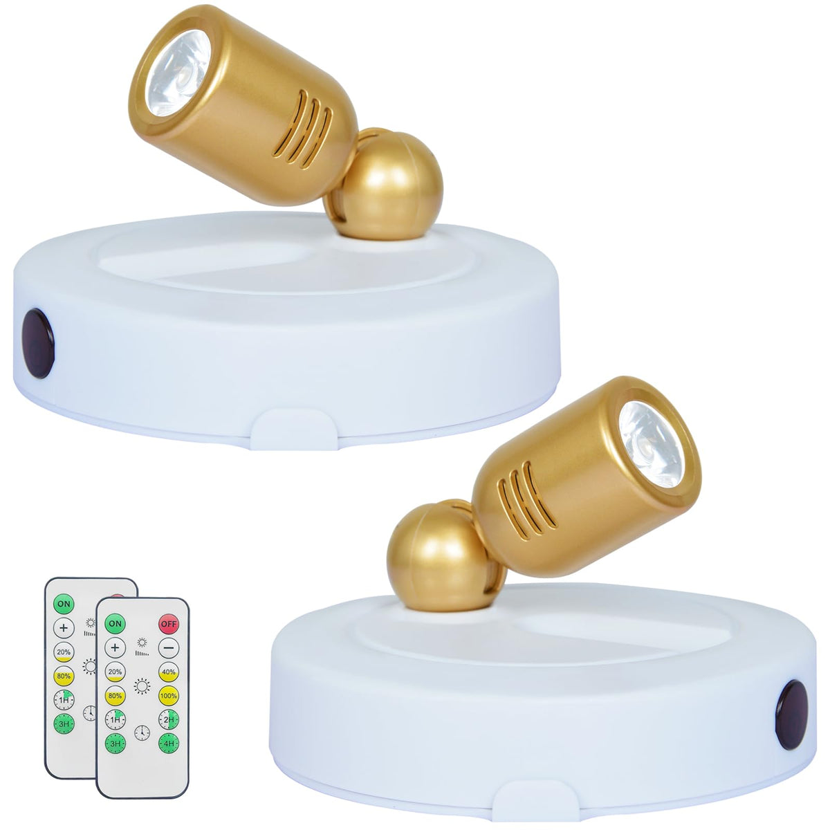 HAMVIDNE LED Spotlight Indoor, Battery Operated Spotlights with Remote ...