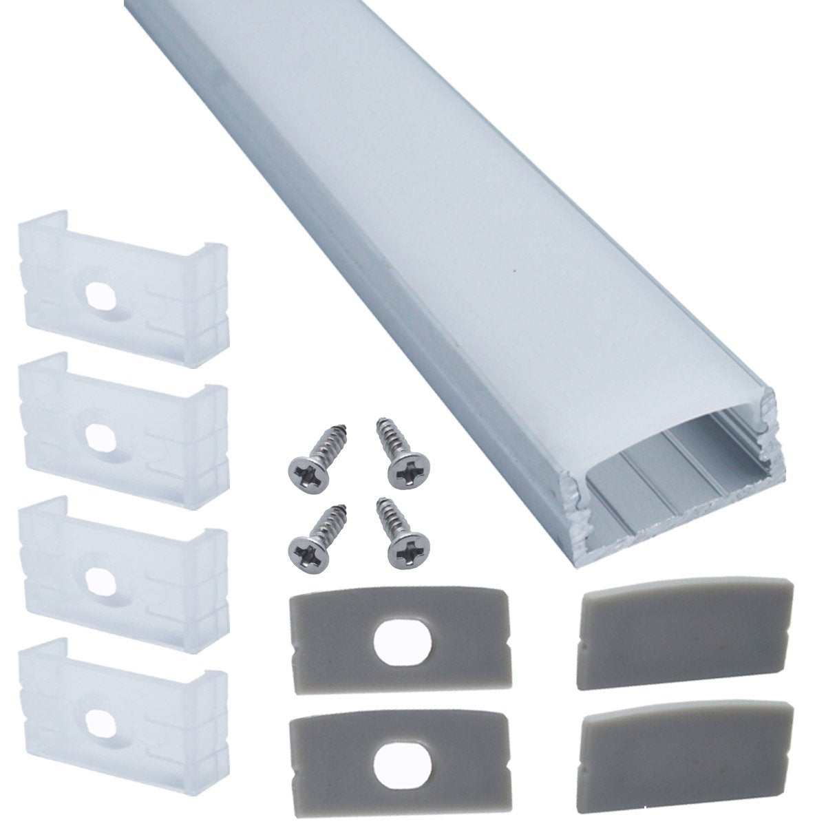 Litever 6-Pack LED Strip Aluminum Channels Super Wide, for Mounting ...