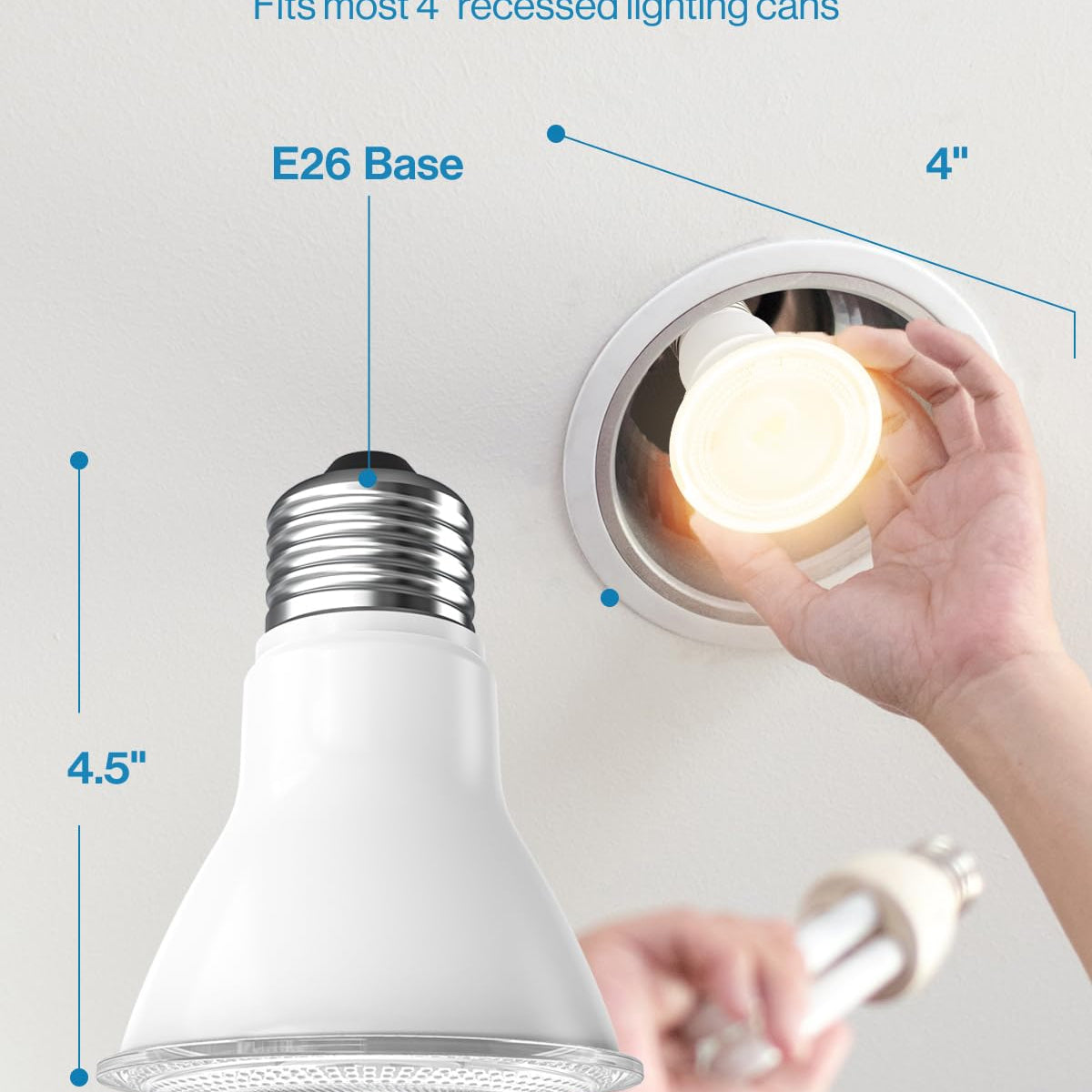 Sunco 12 Pack Par30 Led Bulb Exterior Flood Lighting Long Neck Recesse ...