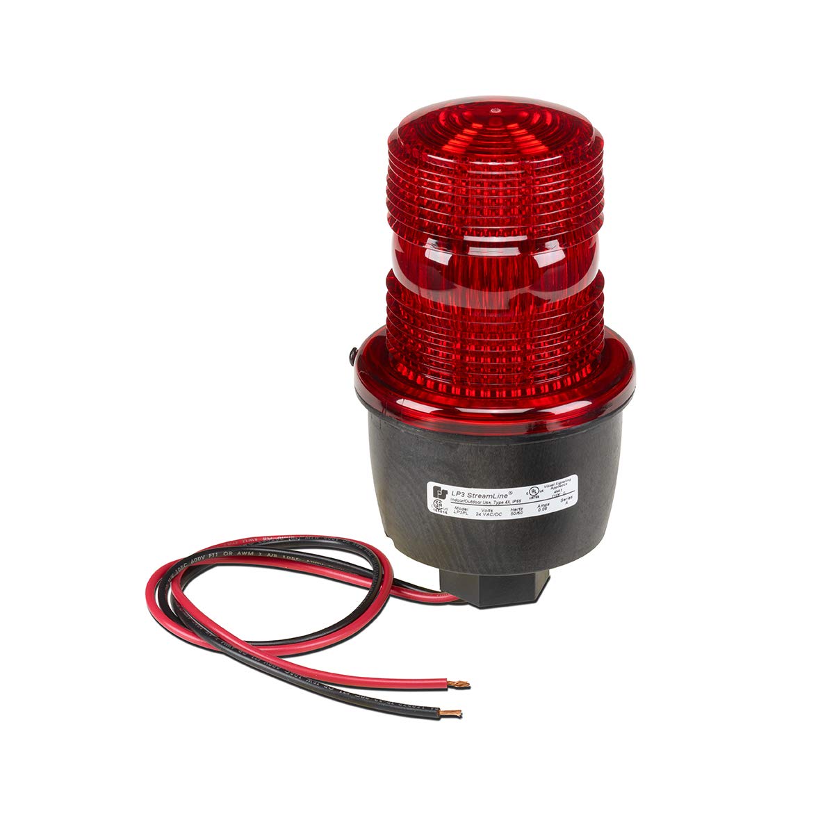 Federal Signal Low Profile Warning Light, Led, Red, 120Vac, Lp3Pl-120R ...