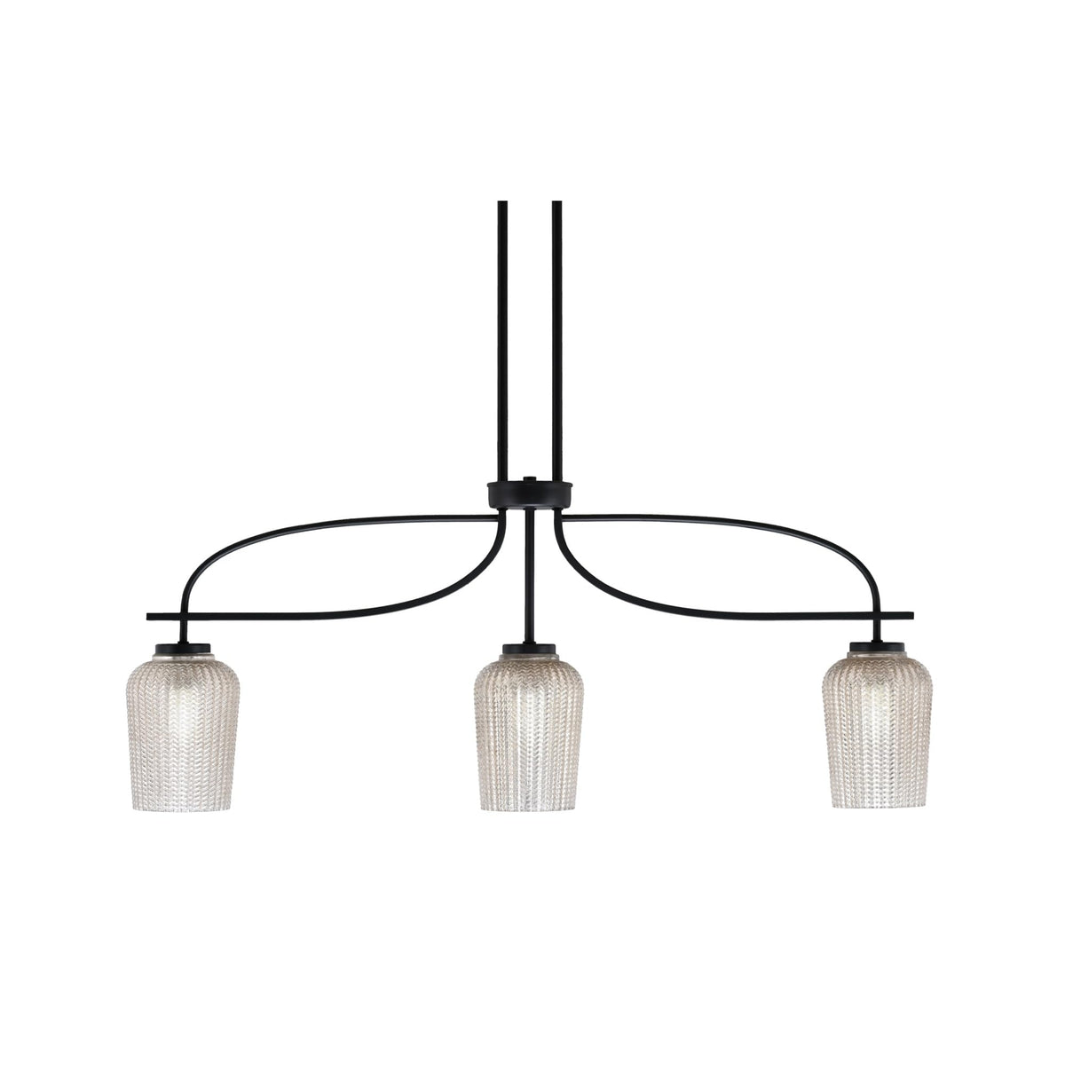 Cavella 3 Light Island Light Shown In Matte Black Finish With 5 ...