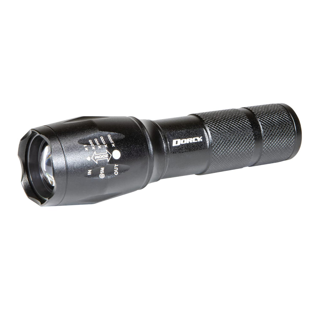 Dorcy 200-Lumen Ultra HD Rechargeable LED Flashlight, Aluminum, Black ...