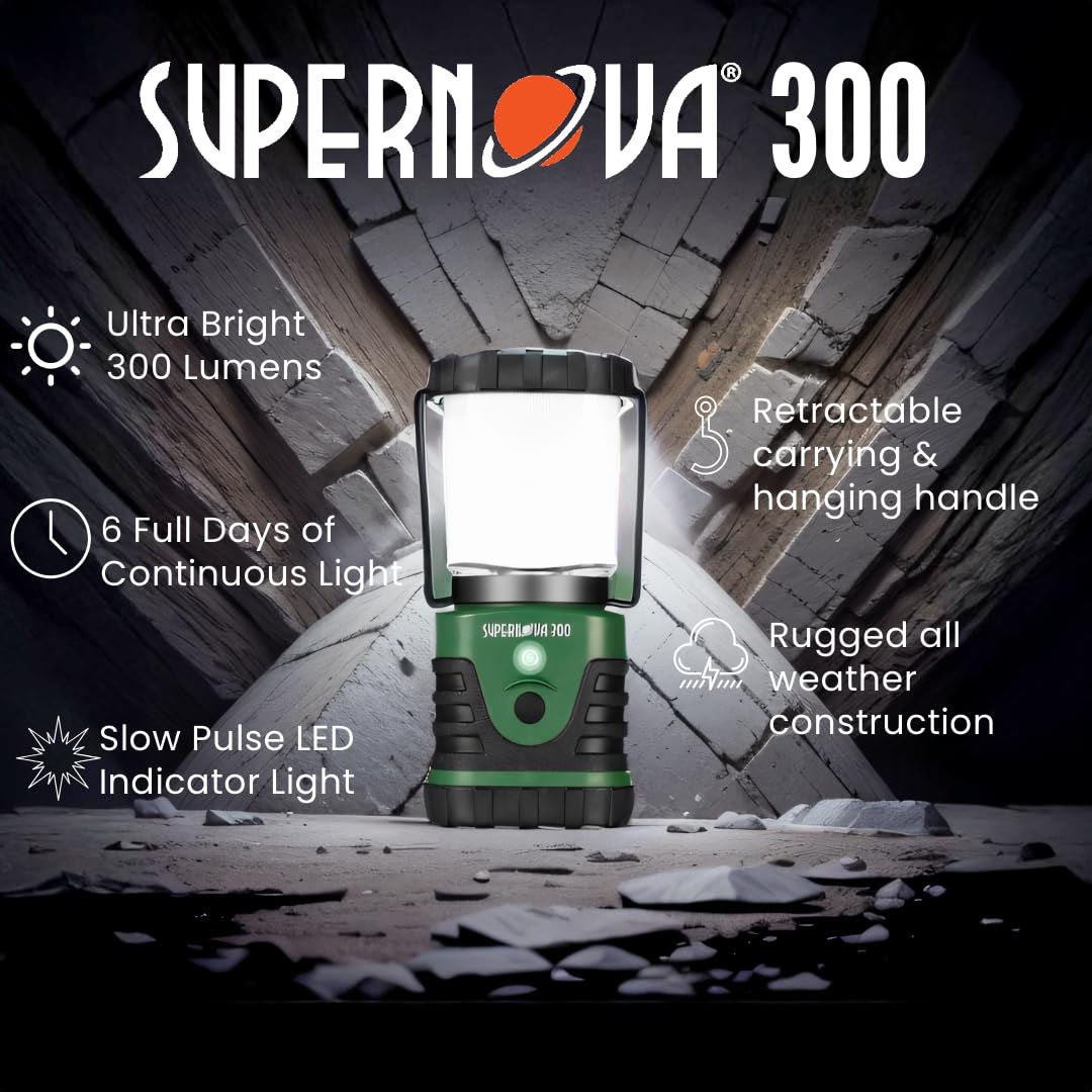 Supernova Battery Powered Lantern Bright Long Lasting Weather-Resistan ...