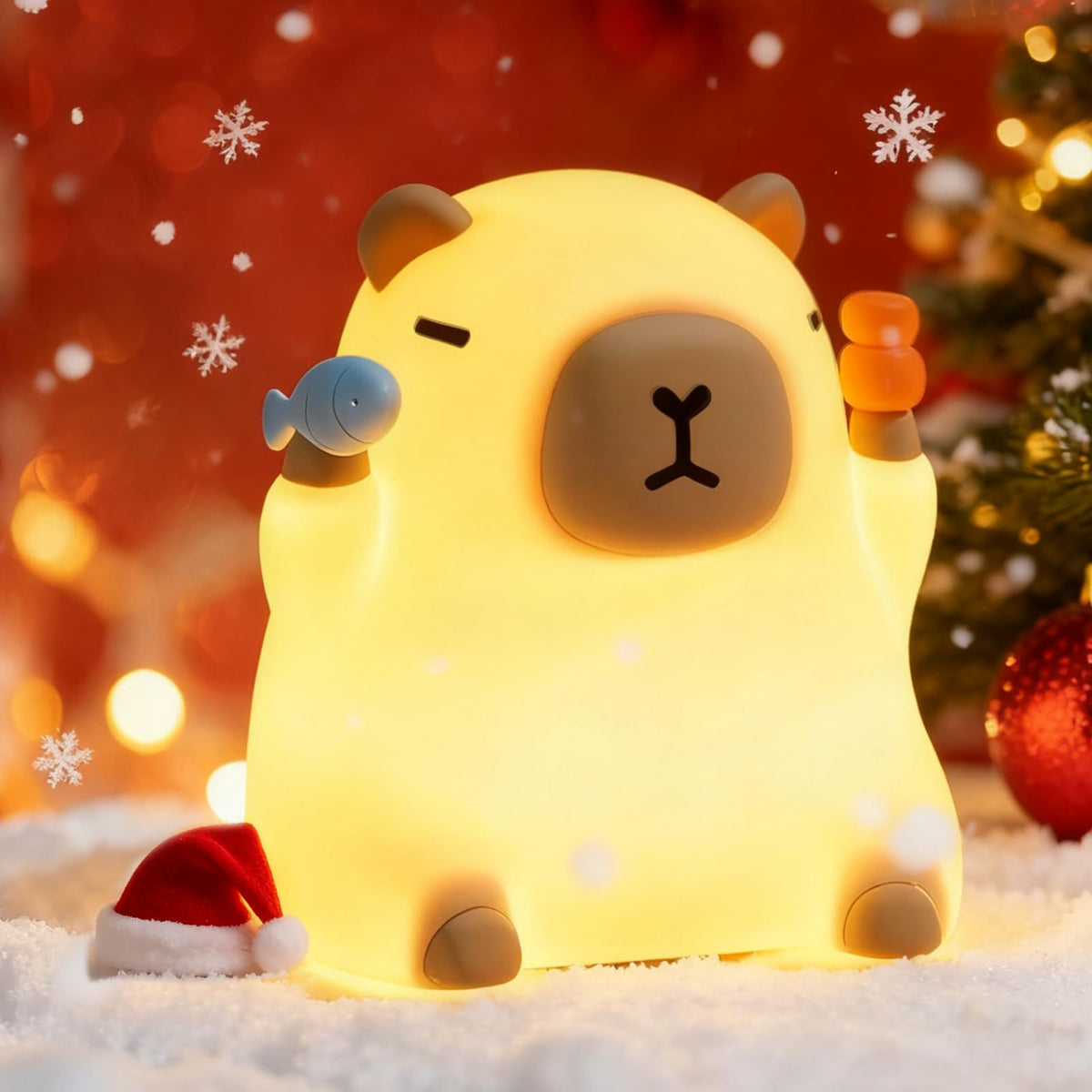 NesveCit Capybara Night Light for Kids, Capybara Squishy Lamp, 3 Level ...
