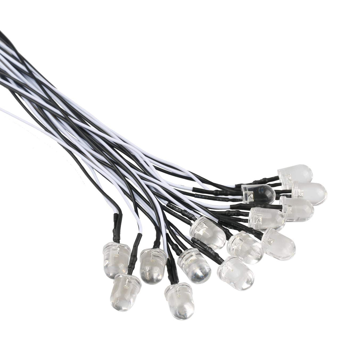 Edgelec 30Pcs 12 Volt 10Mm White Led Lights Emitting Diodes Pre Wired ...