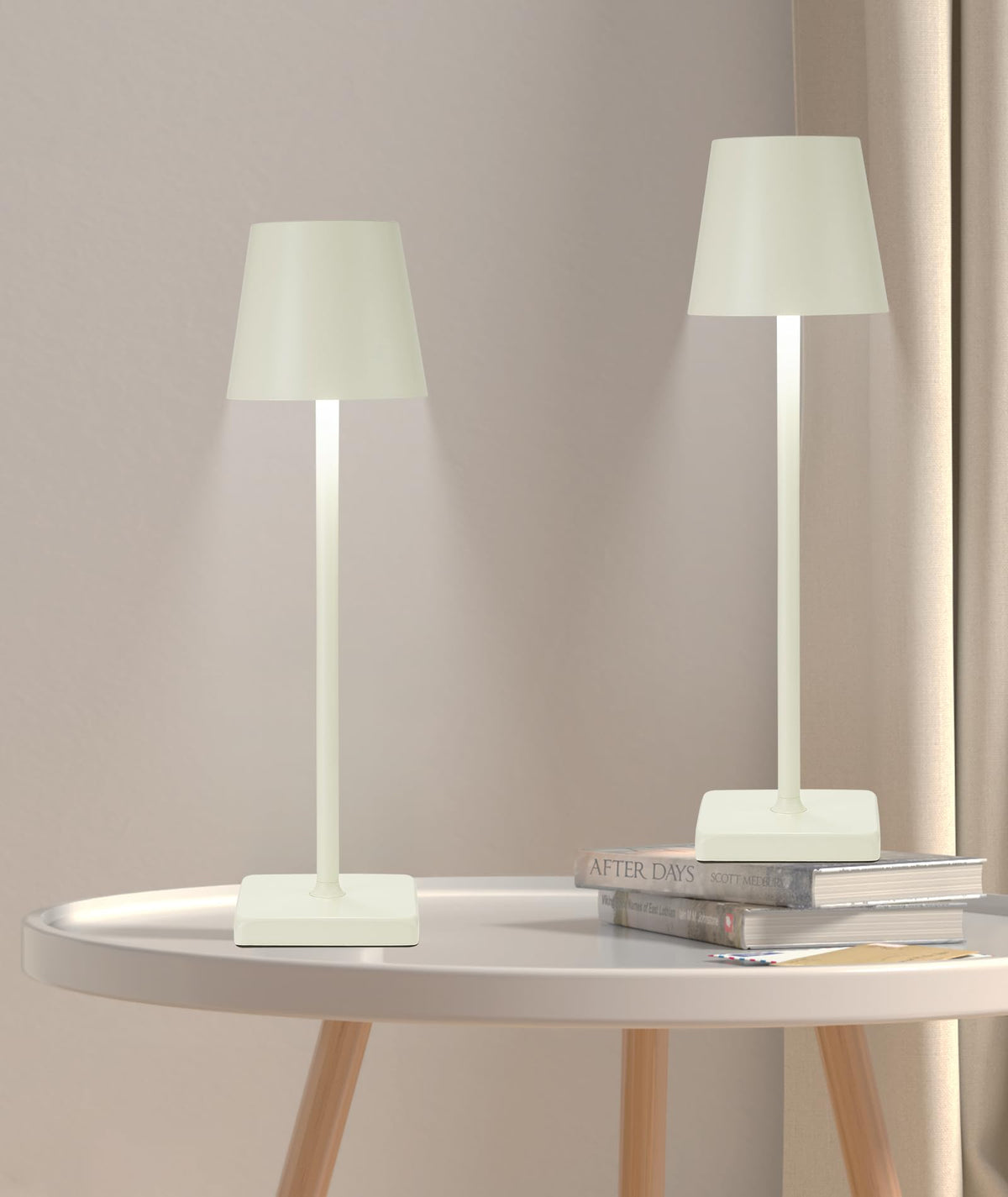 HASUN Cordless Table Lamp, LED Desk Lamp, 5200mAh Battery, 3 Color Dim ...