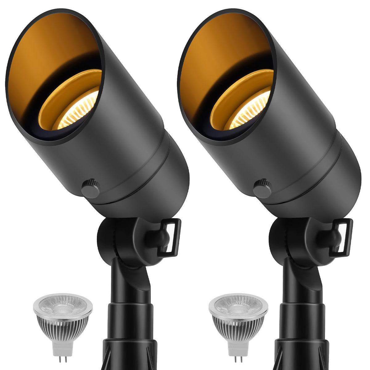 Gardencoin Low Voltage Landscape Spotlight, 12V LED, 2 Pack, Aluminum ...
