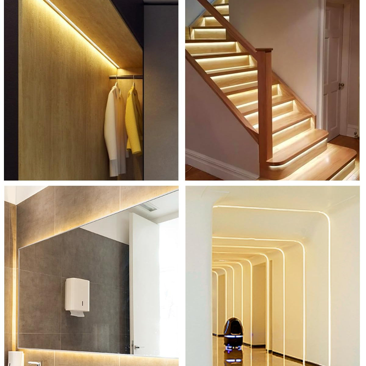 Alitove 32.8Ft Cob Led Lights For Bedroom With Remote Warm White 3000K ...