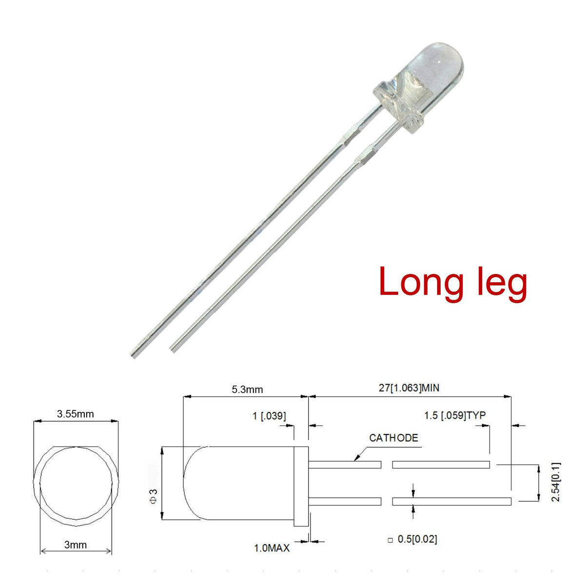 Bowerul 50Pcs 12V 3Mm Yellow/Amber Led 9V - 12V Gauge Cluster Instrume ...