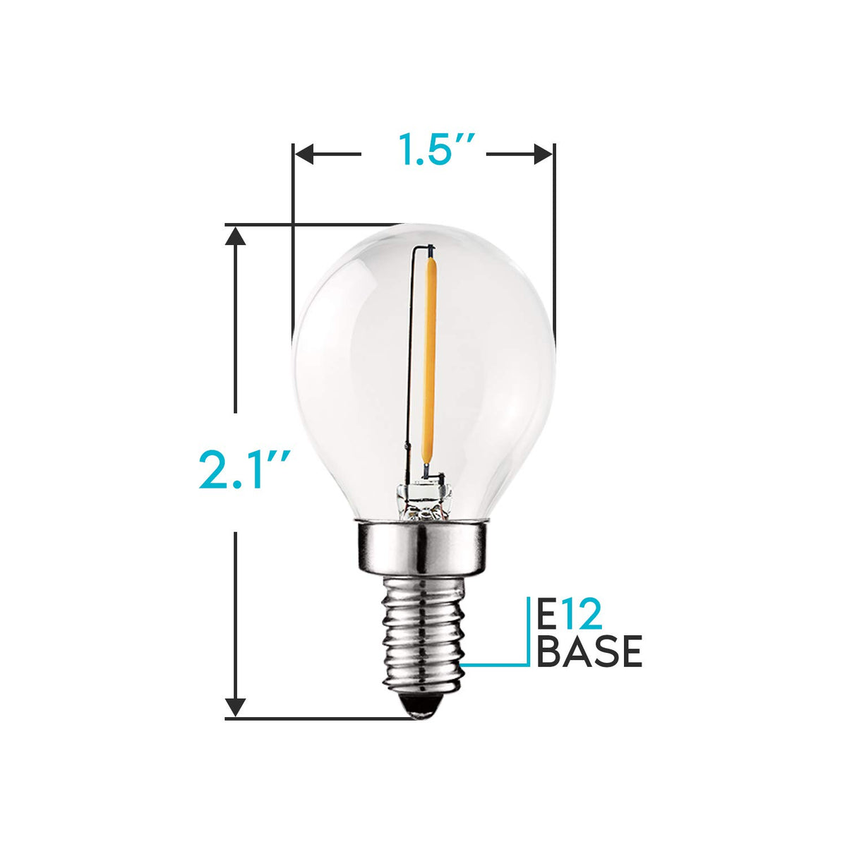 LUXRITE Vintage S11 LED Night Light Bulbs Dimmable, 10W Equivalent ...