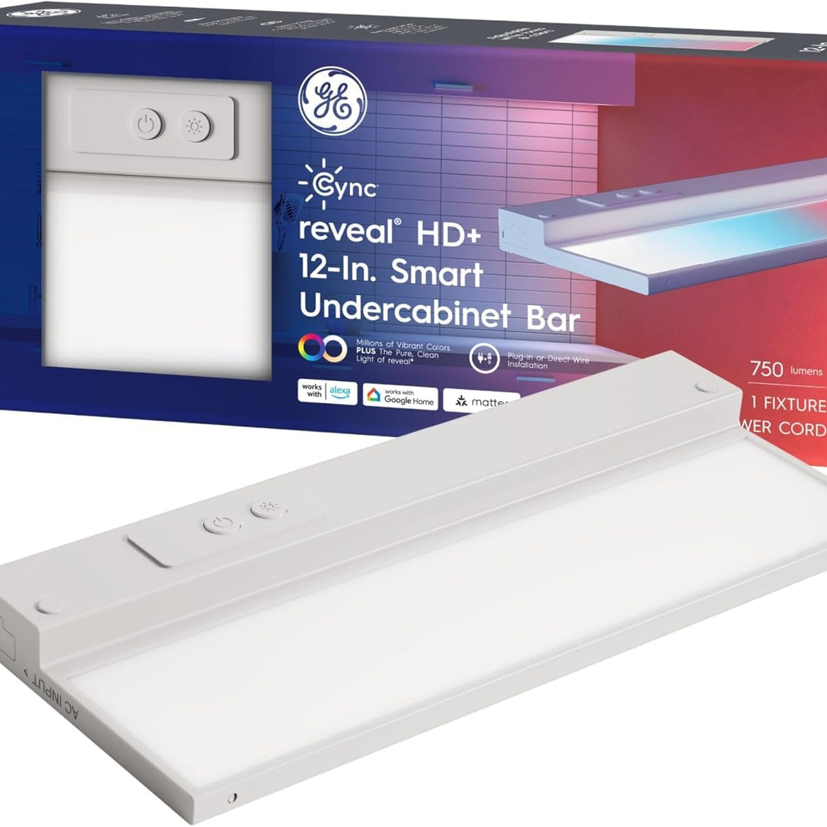 GE Cync Reveal HD+ Smart Undercabinet Light Fixture, Color Changing, 12 ...