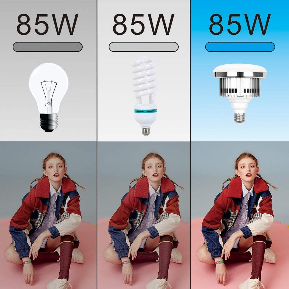 Skytex 85W Dimmable Tricolor LED Light Bulbs - 2 Pack, 2700-6400K for ...