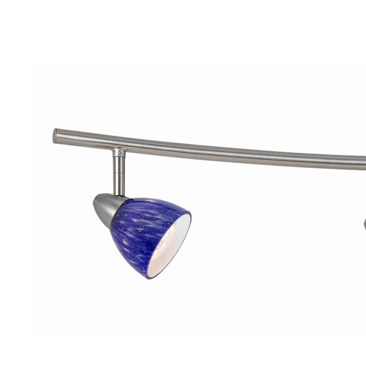 Benzara 5-Light Metal Track Light Fixture, Textured Shade, Silver and ...