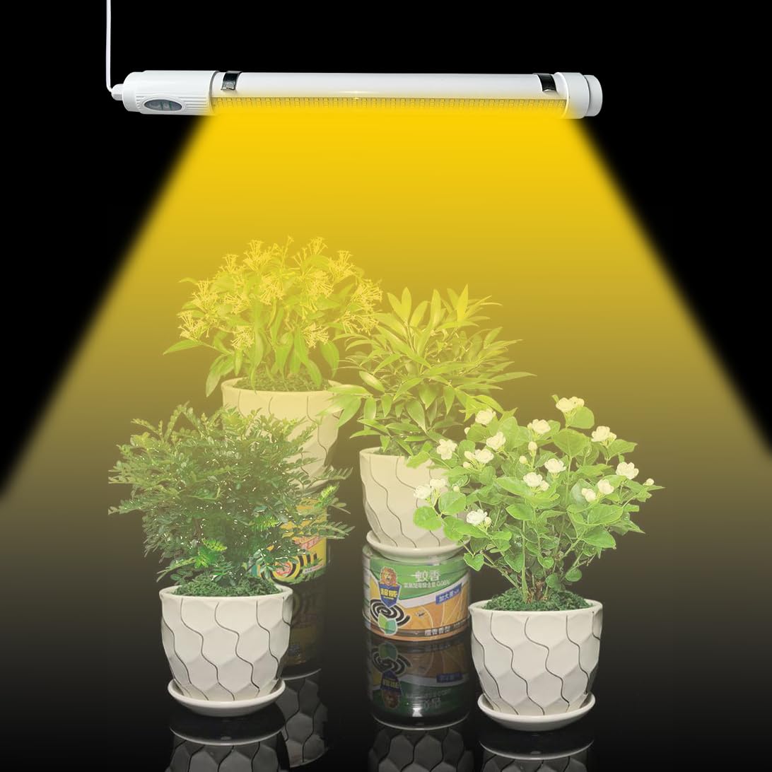 Bright Solar Powered Grow Light With Batteries Full Spectrum Growing L ...