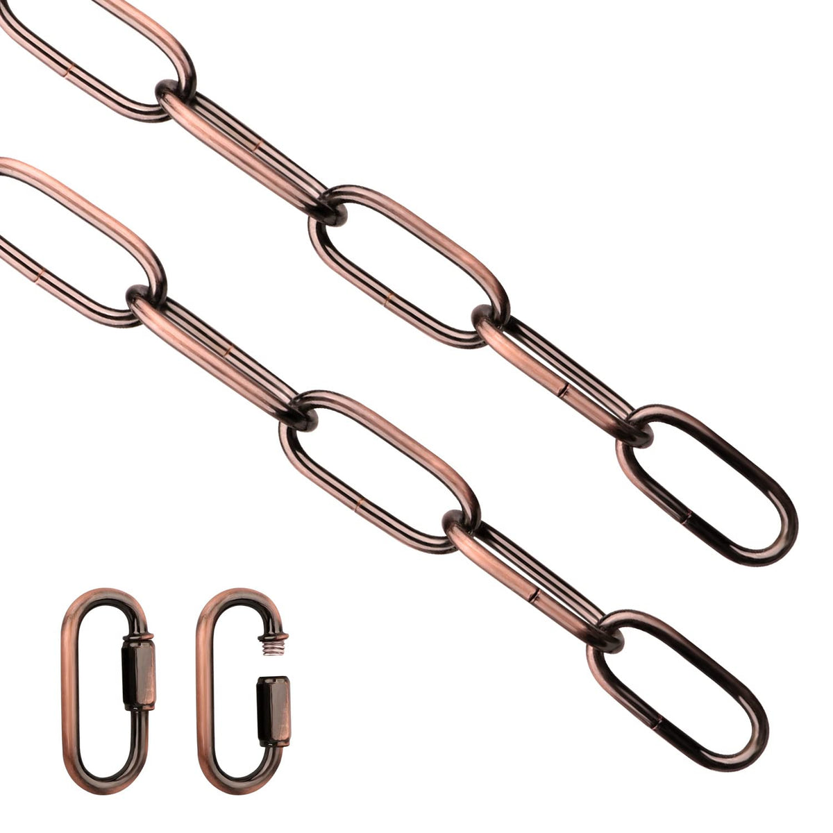 Helunsi Red Bronze Chandelier Chain, 6ft Heavy Duty Metal Fixture Exte ...